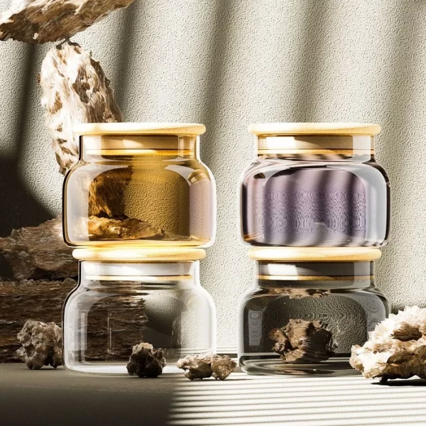 Pot jarre en verre - Contenant bougie grossiste